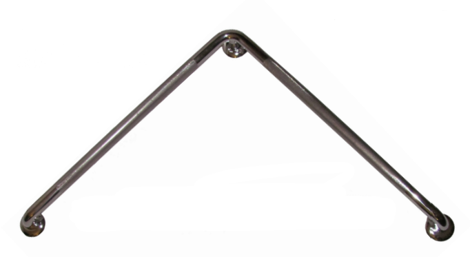 Maple Leaf, Stainless Steel "L" Grab Bar with Fixed Concealed Flange ...