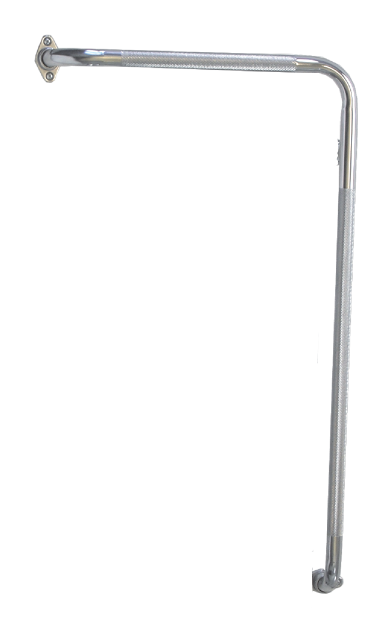 Maple Leaf, L Shaped Knurled Grab Bar with Rotating Flange (Left or ...